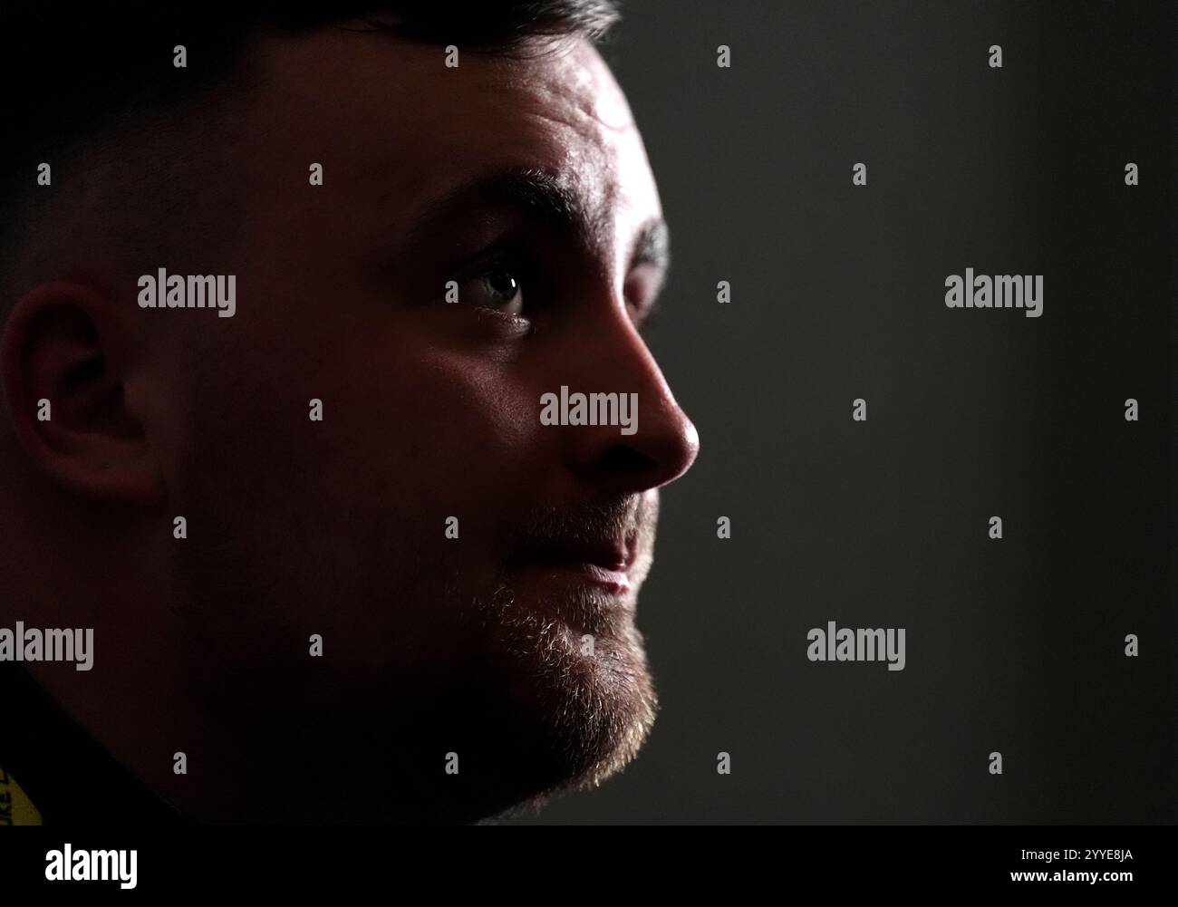 Luke Littler during a press conference following his victory over Ryan ...