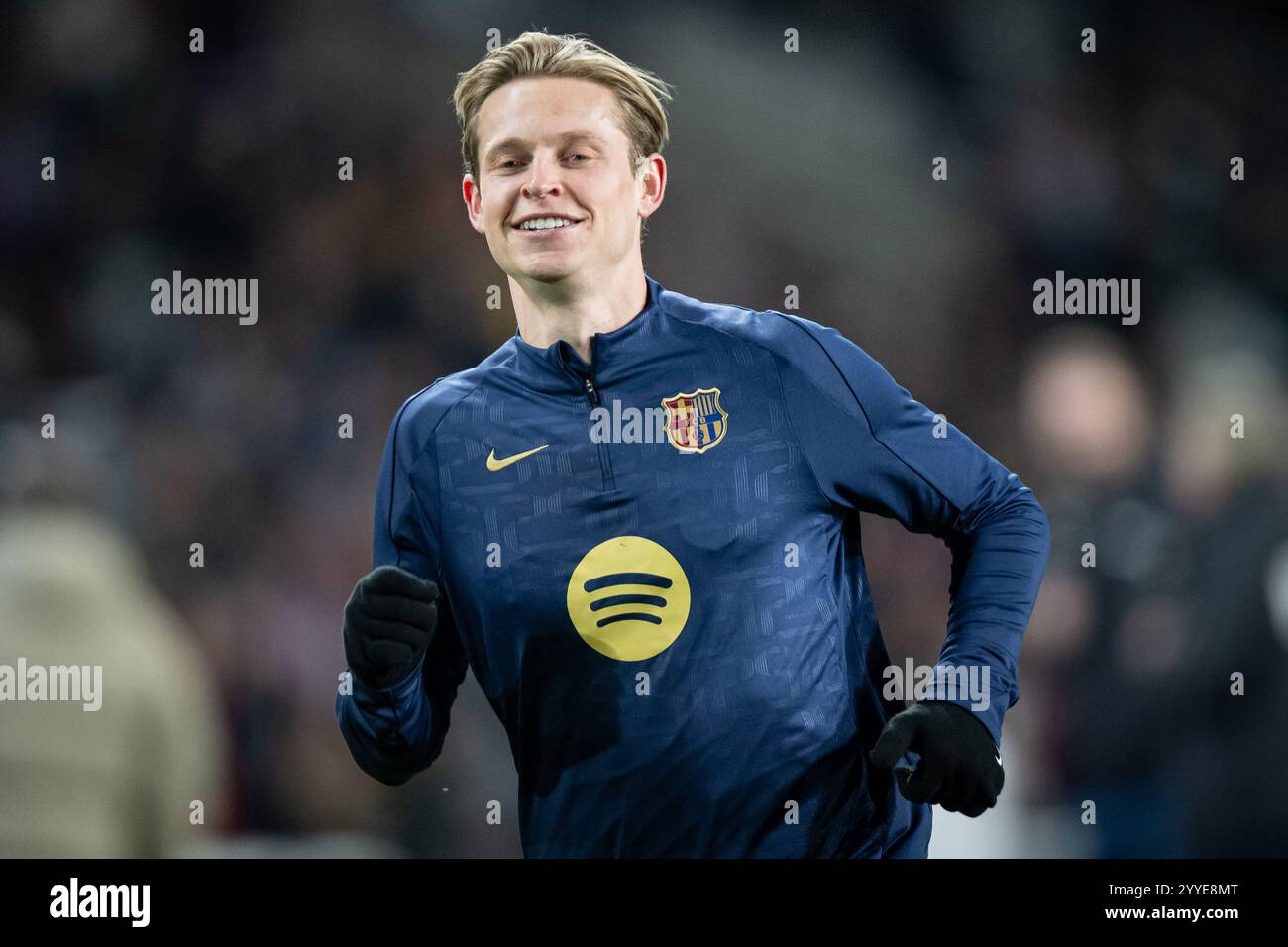 Barcelona, Spain. 21st Dec, 2024. Frankie De Jong (FC Barcelona) smiles during a La Liga EA ...