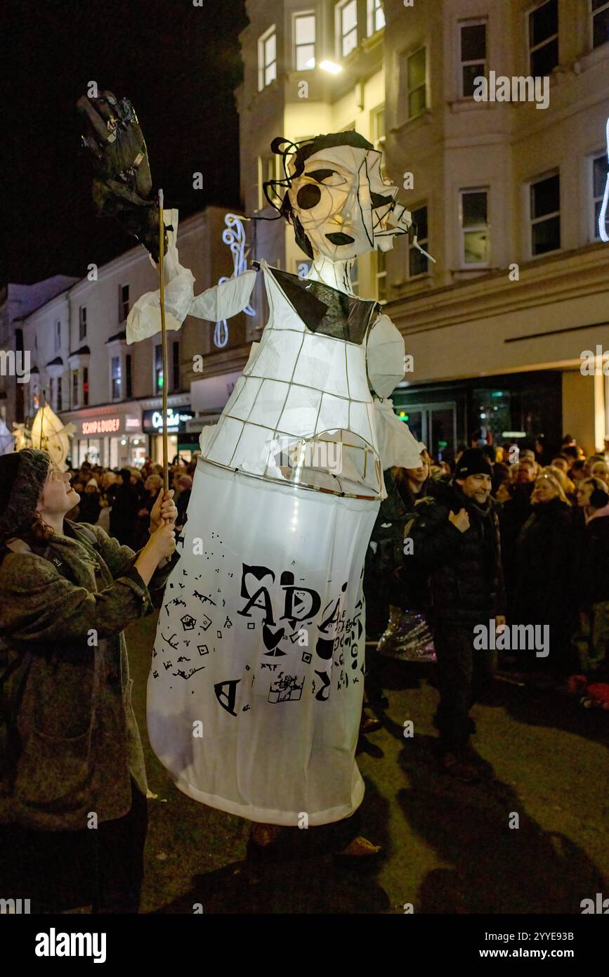 City of Brighton & Hove, East Sussex, UK. Burning the Clocks is a ...
