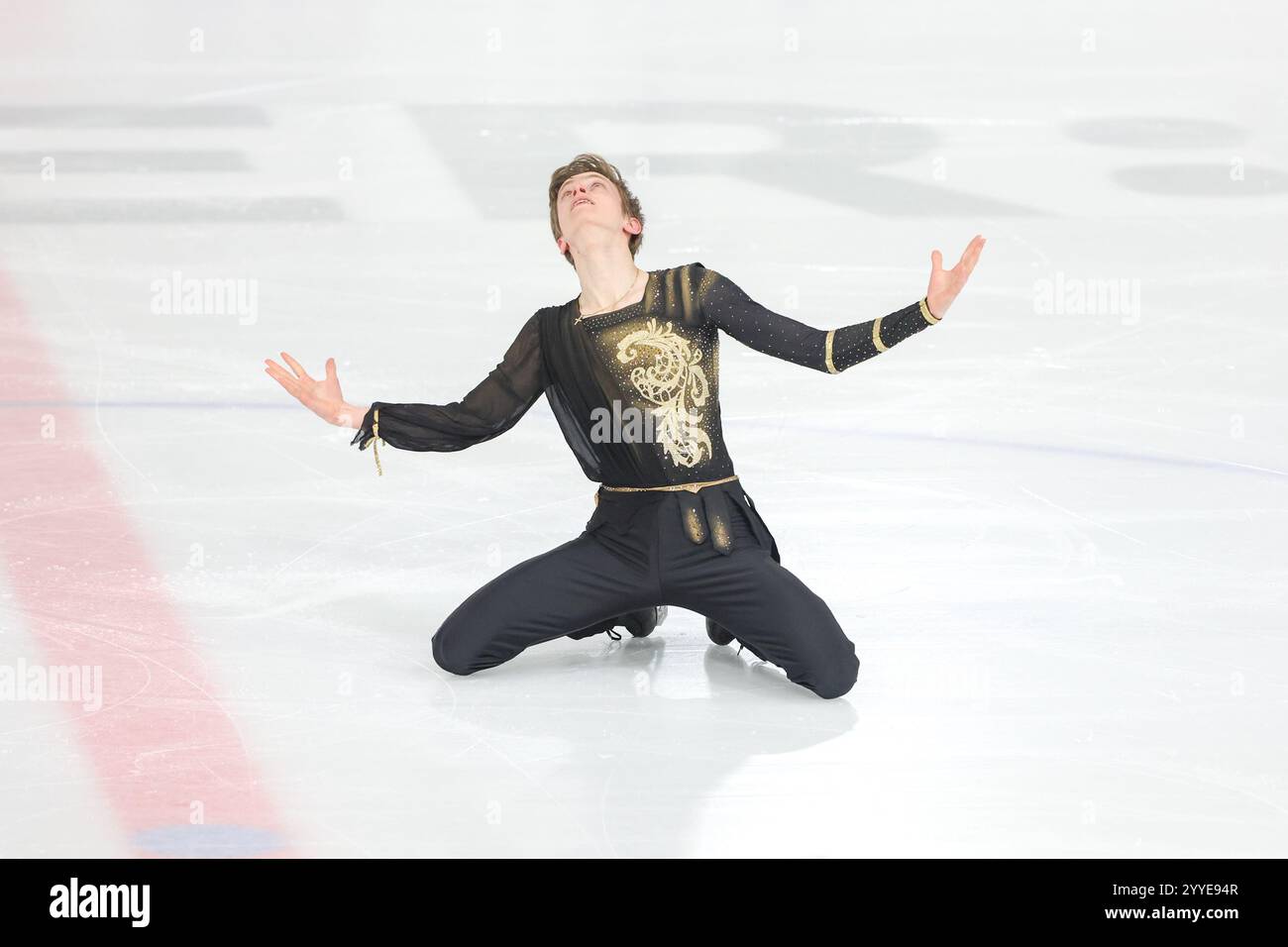Varese, Italy. 21 december, 2024. Matteo NALBONE at the ICE SKATING ...