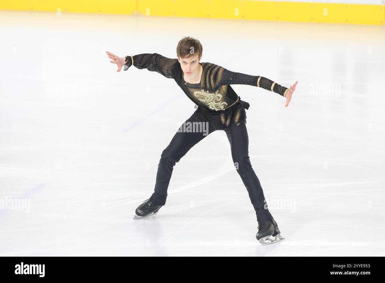 Varese, Italy. 21 december, 2024. Matteo NALBONE at the ICE SKATING ...