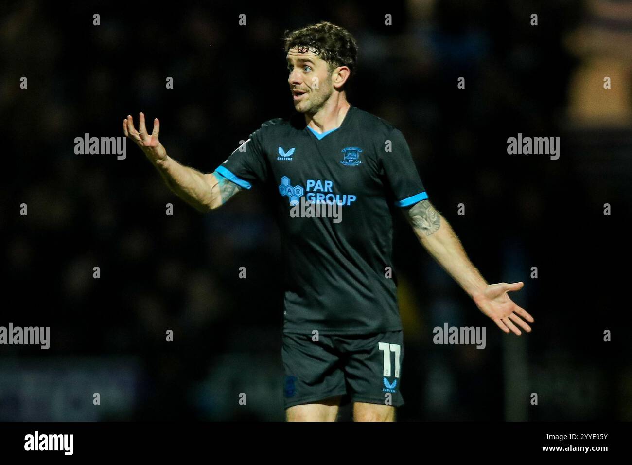 Robbie Brady of Preston North End reacts during the Sky Bet ...