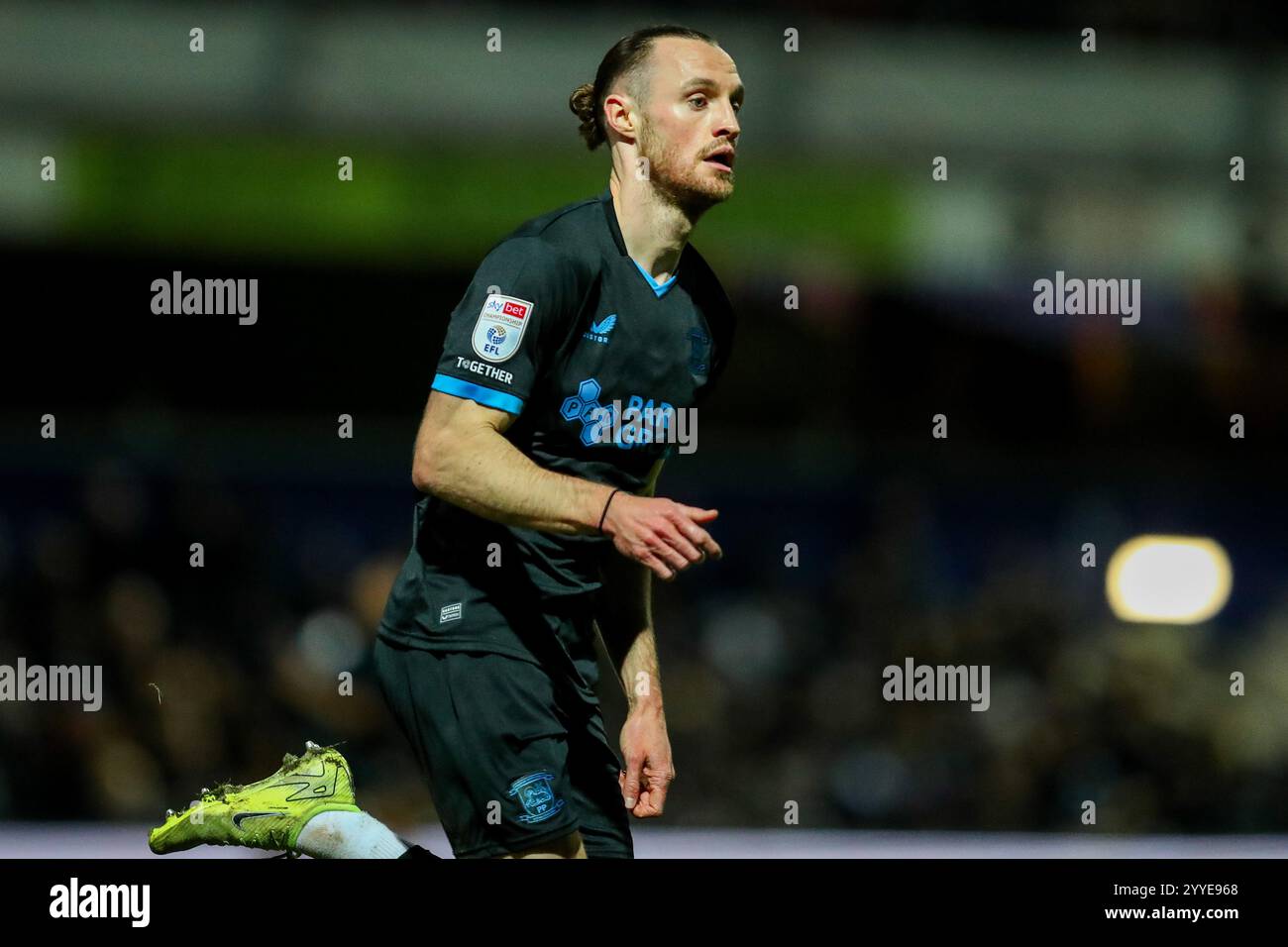 Will Keane of Preston North End in action during the Sky Bet ...