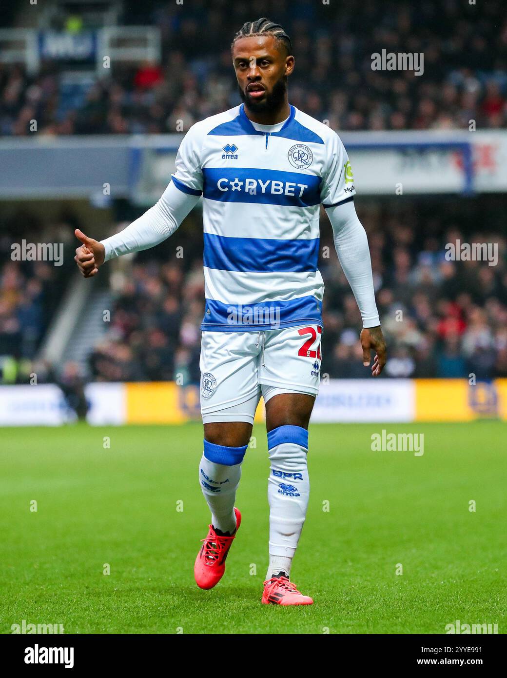 Kenneth Paal of Queens Park Rangers reacts during the Sky Bet ...
