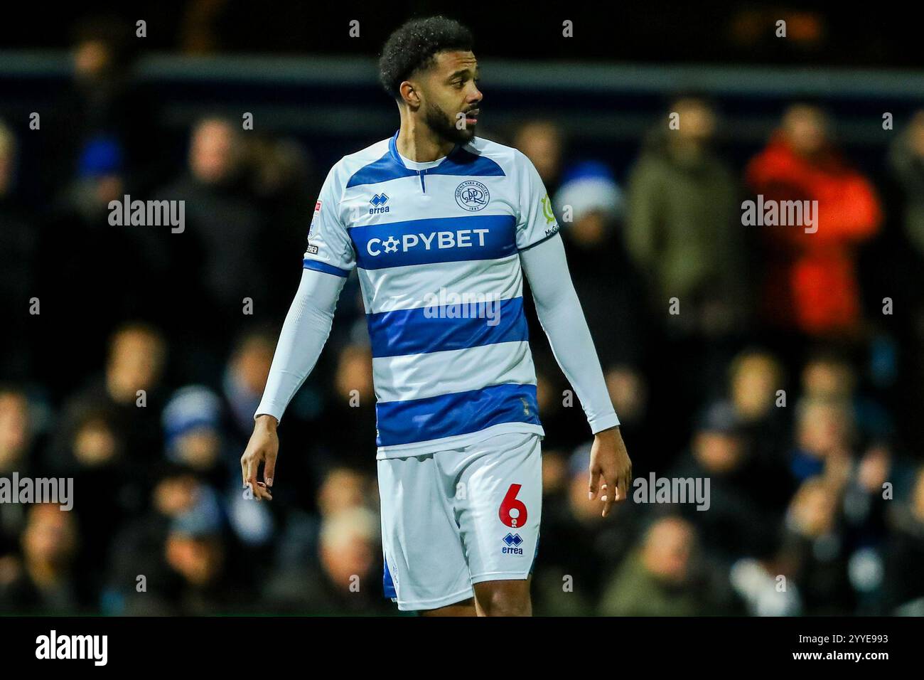 Jake Clarke-Salter of Queens Park Rangers looks on during the Sky Bet ...
