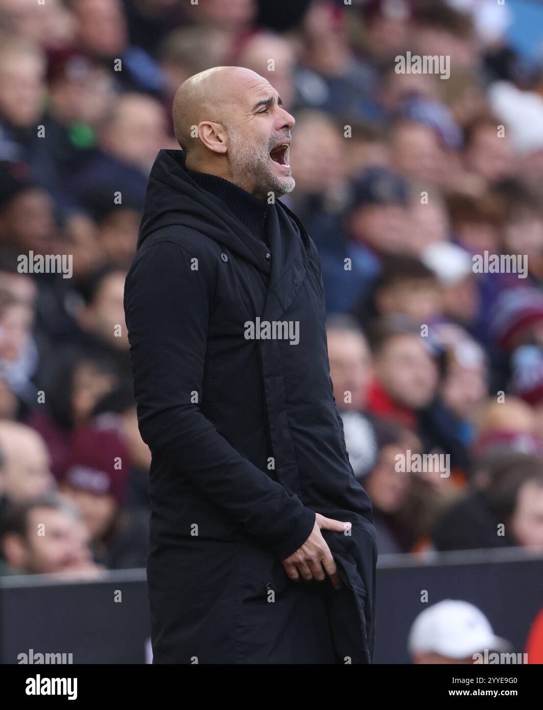 Birmingham, UK. 21st Dec, 2024. Pep Guardiola (Man City manager) at the ...