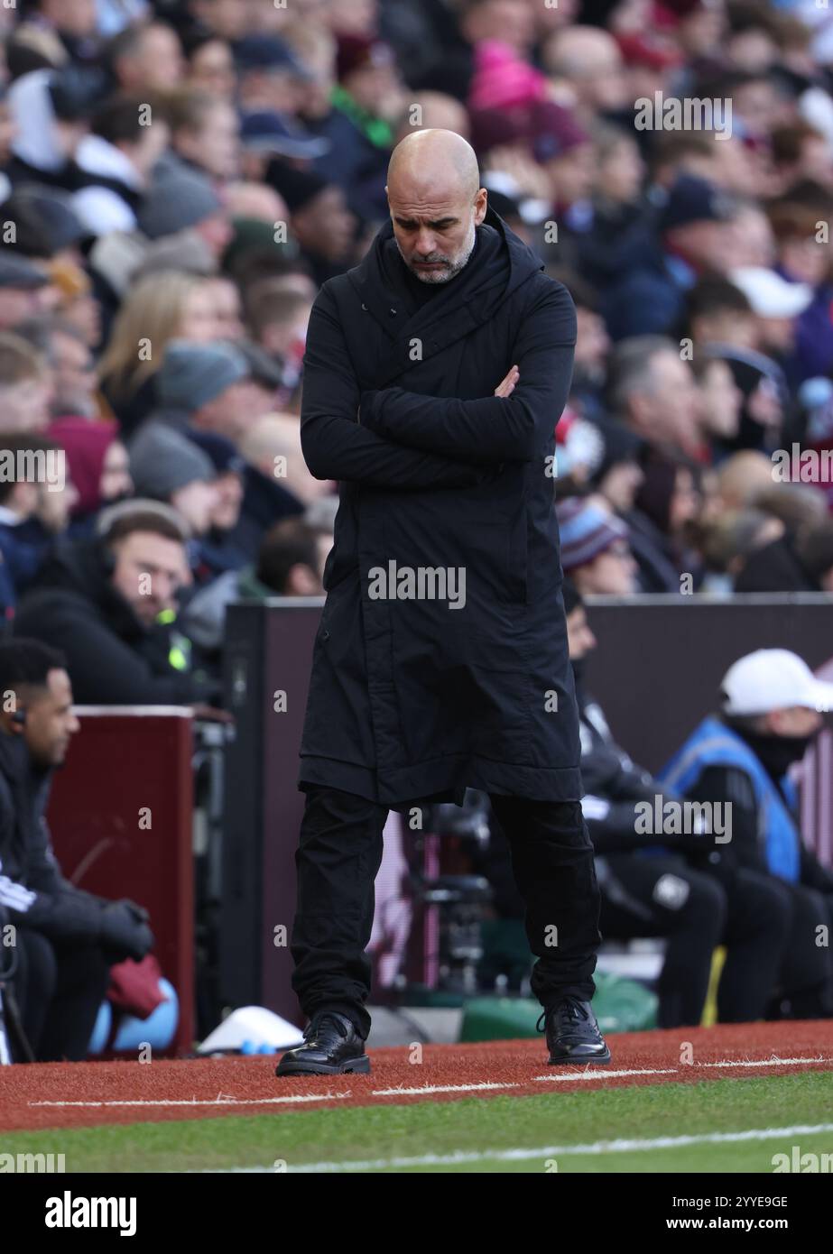 Birmingham, UK. 21st Dec, 2024. Pep Guardiola (Man City manager) at the ...