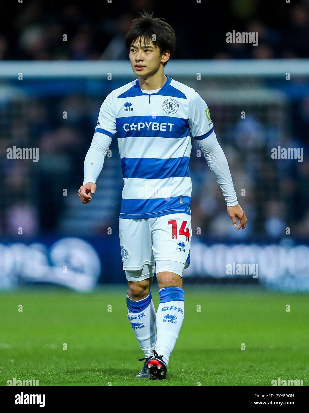 London, UK. 13th Nov, 2023. Koki Saito of Queens Park Rangers looks on ...