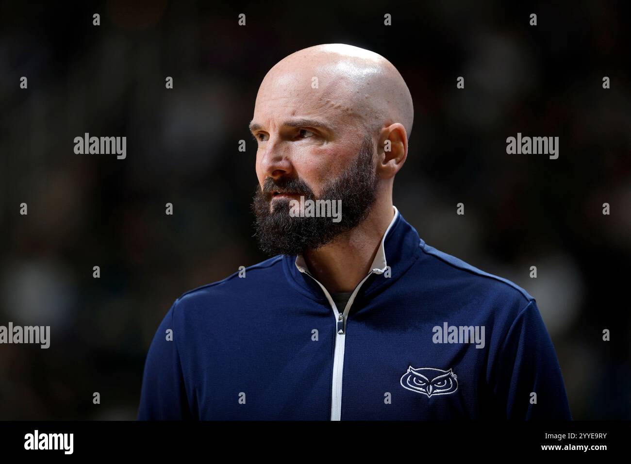 Florida Atlantic coach John Jakus watches the first half of an NCAA ...