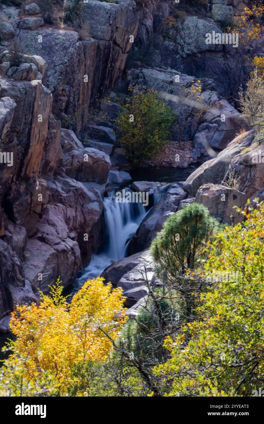 Second Crossing Falls during fall along the E. Verde River near Payson ...