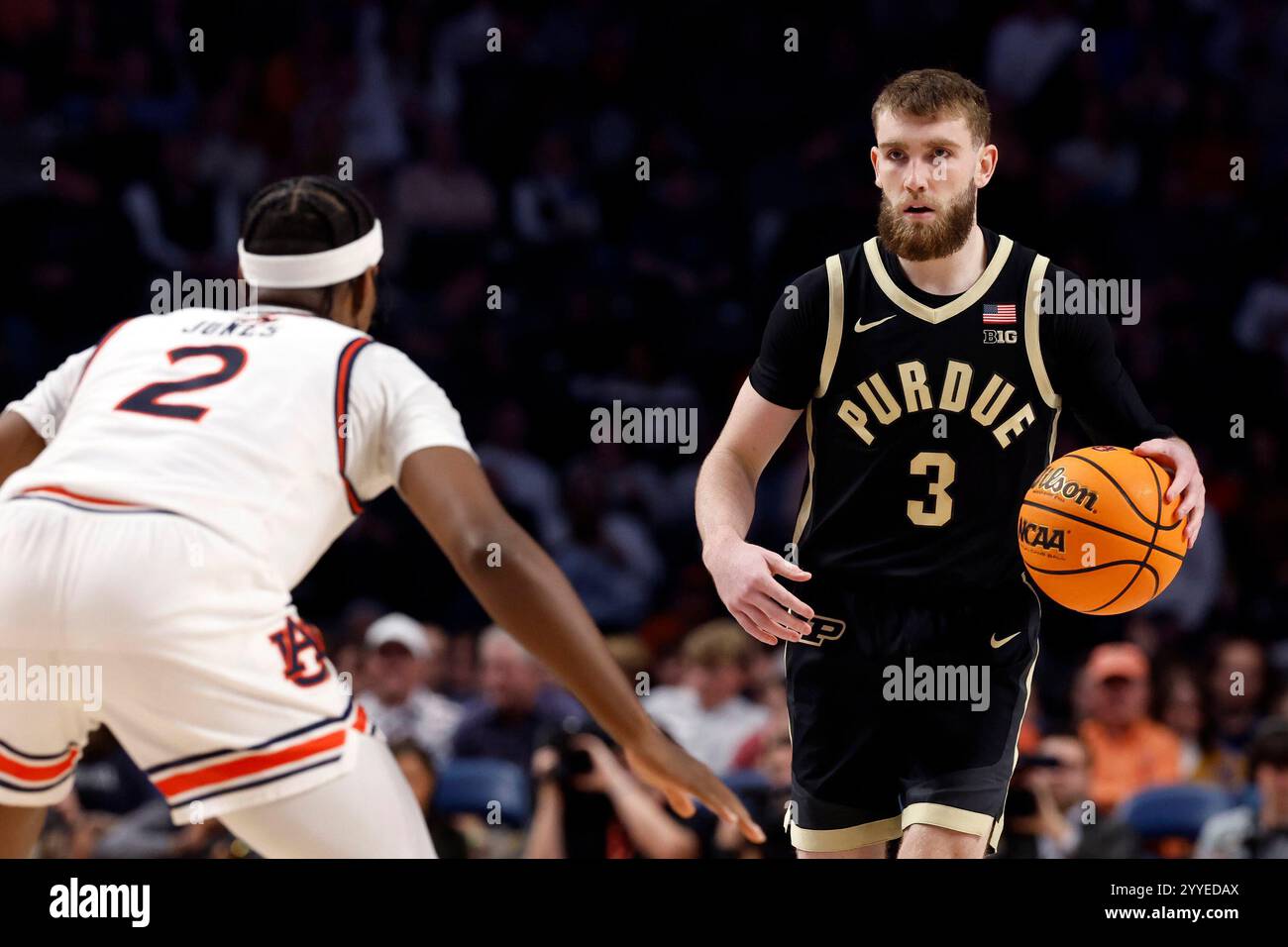 Purdue guard Braden Smith (3) brings the ball down court as Auburn ...