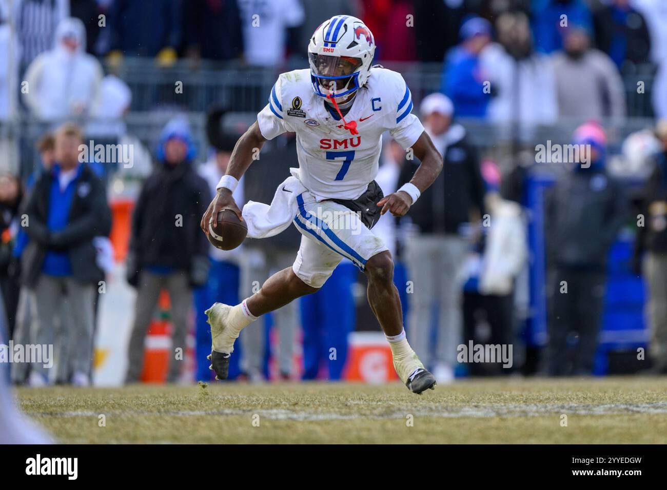 State College, PA, USA. 21st Dec, 2024. Southern Methodist Mustangs ...