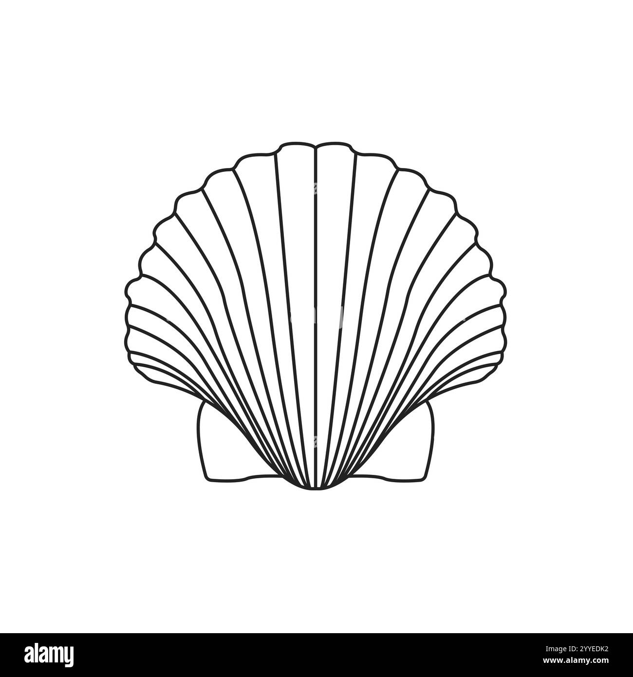 Shells line simple logo symbol icon vector graphic design illustration ...