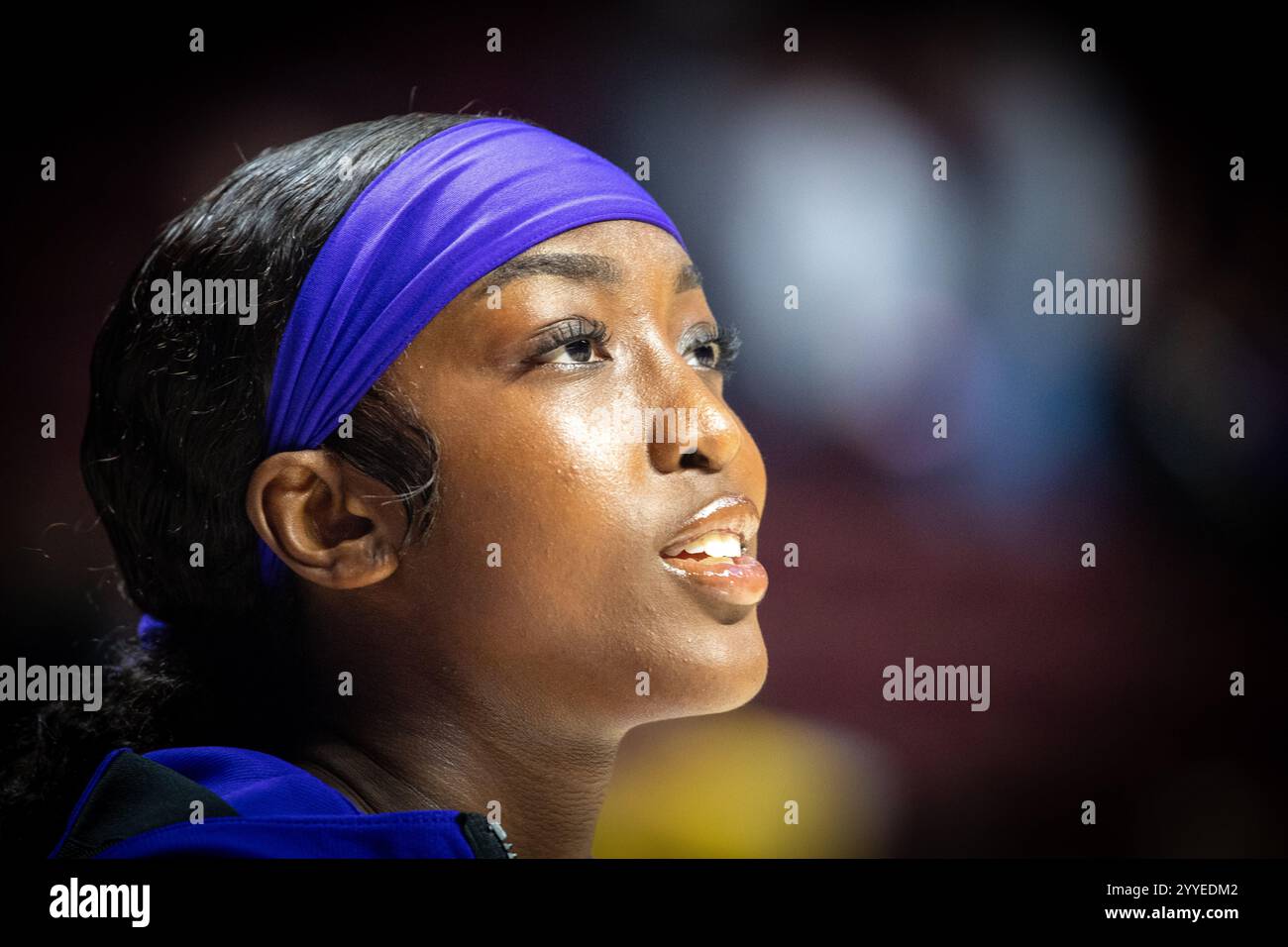 Uncasville, CT, USA. 17th Dec, 2024. LSU Tigers guard Flau'Jae Johnson ...