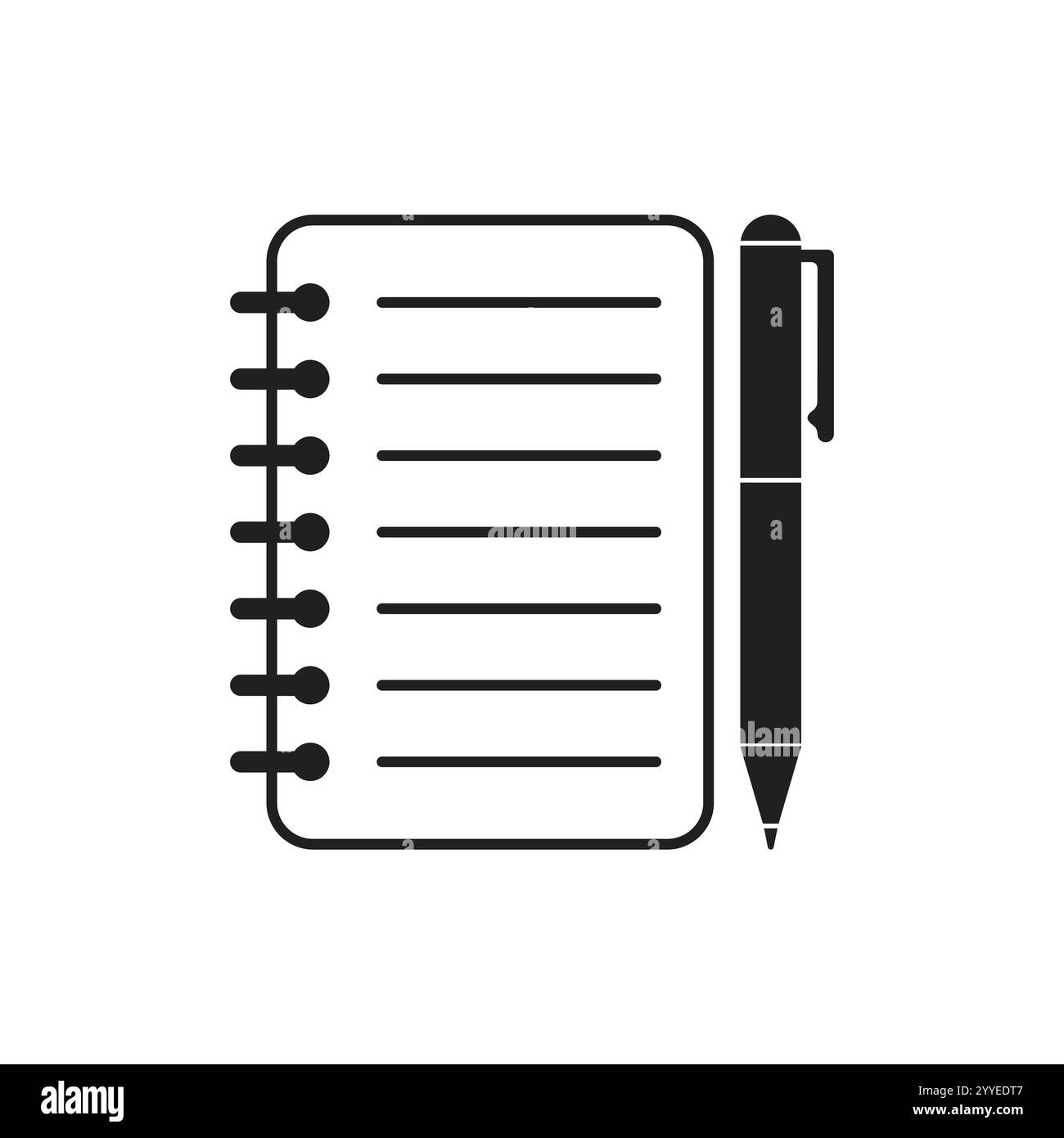 Pen notepad no people Stock Vector Images - Alamy