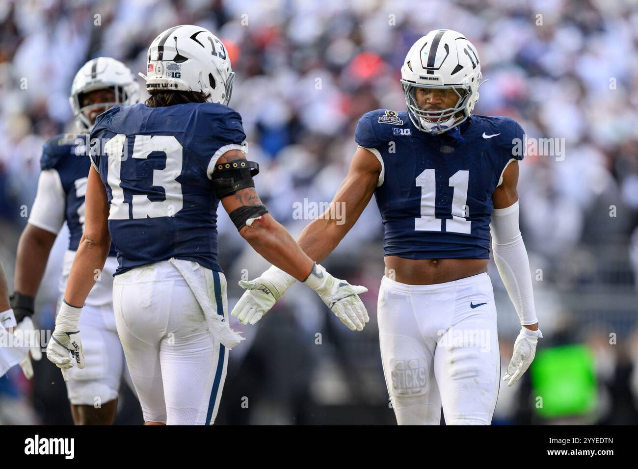 State College, PA, USA. 21st Dec, 2024. Penn State Nittany Lions defensive end Abdul Carter (11 ...