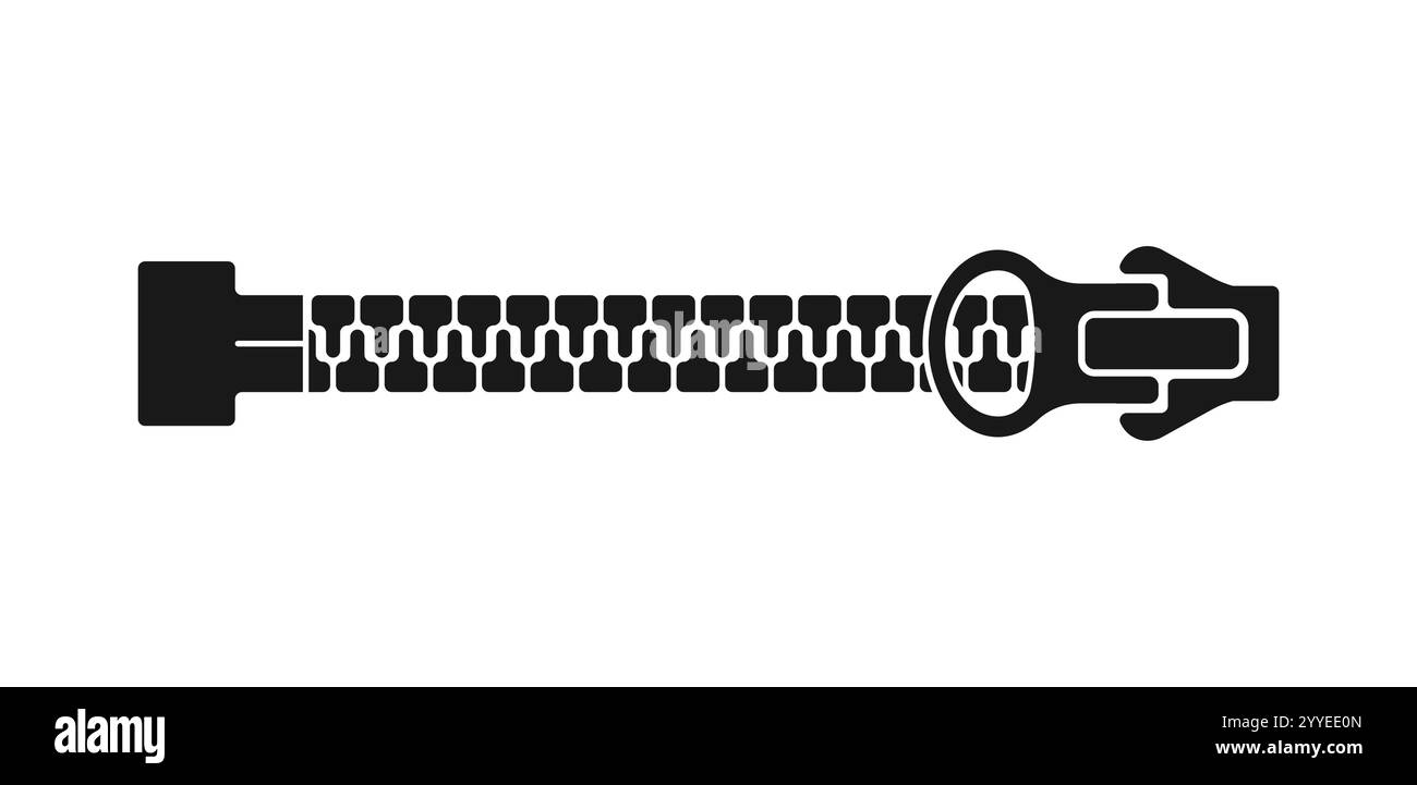 Black zipper. Zipper lock and unlock. Fastener. Clasp Concept. Vector ...