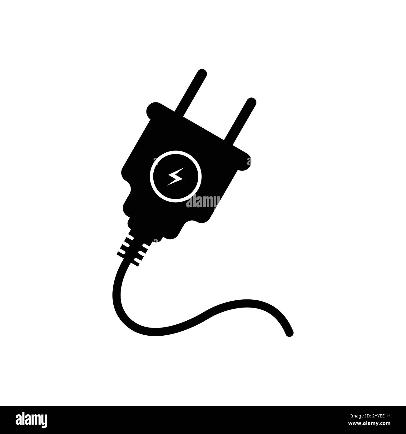 Plug electricity vector icon Cut Out Stock Images & Pictures - Alamy