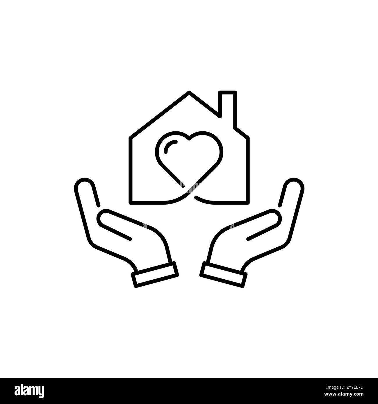 Building safe house linear Stock Vector Images - Alamy