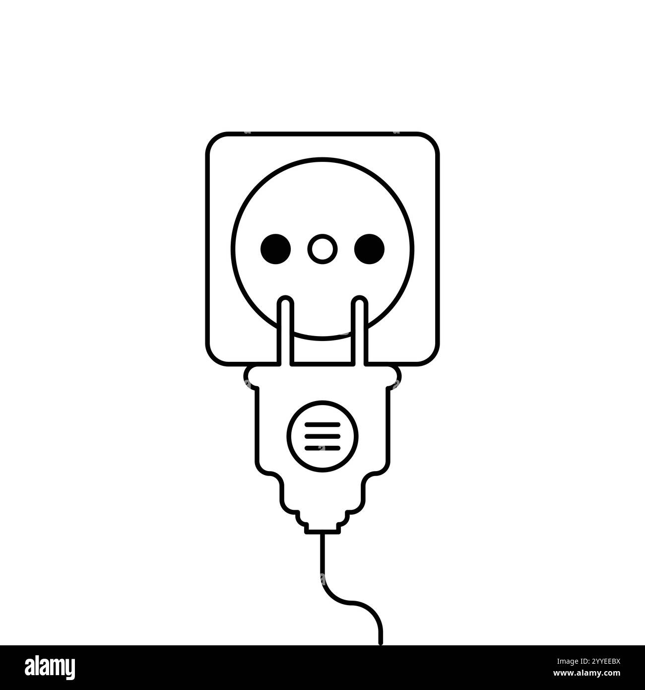 Electricity socket power plug vector illustration icon Stock Vector ...
