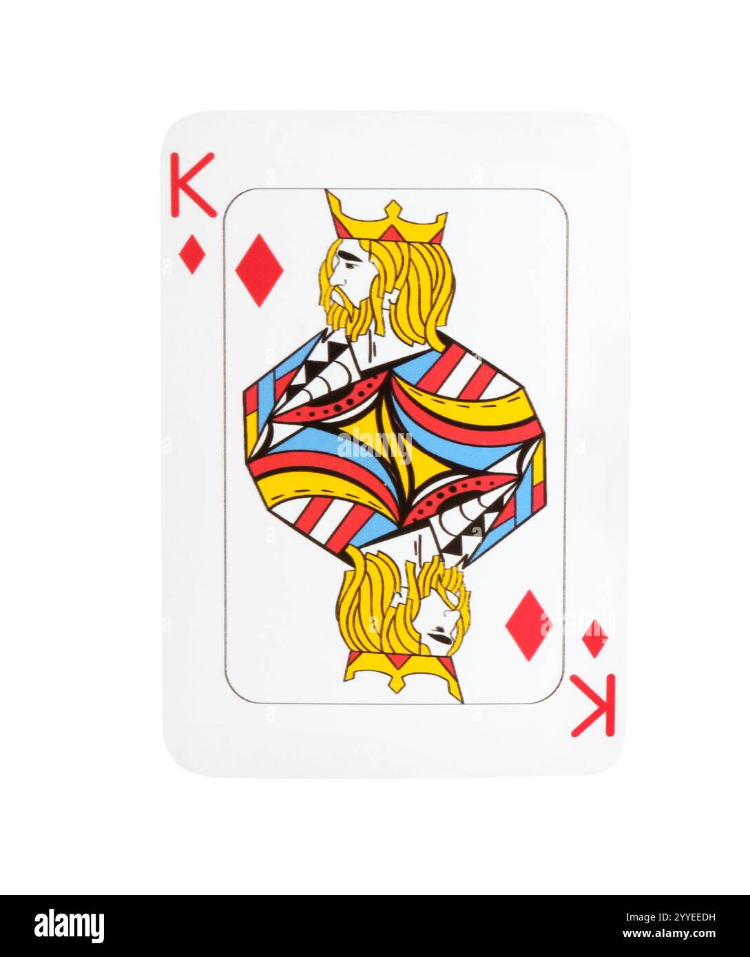 Poker game. One playing card isolated on white Stock Photo - Alamy