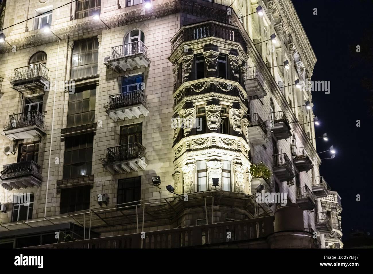 Balcony night city hi-res stock photography and images - Alamy