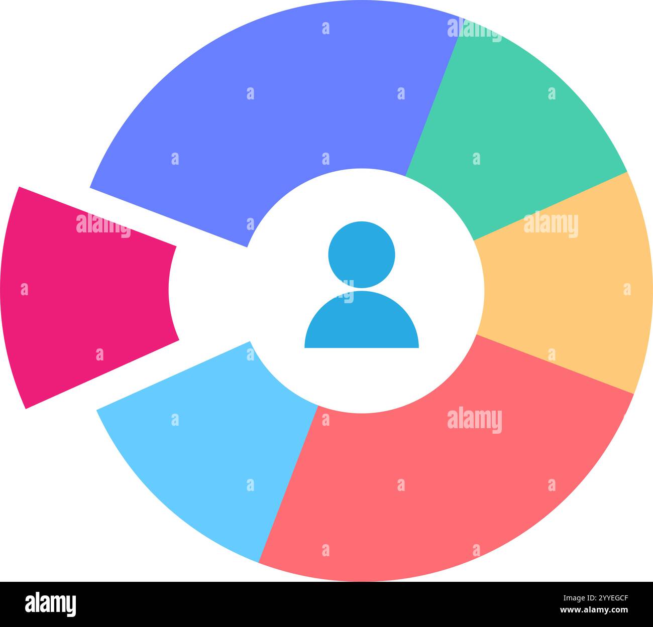 Audience segmentation, a flat color vector element, forms the basis of ...