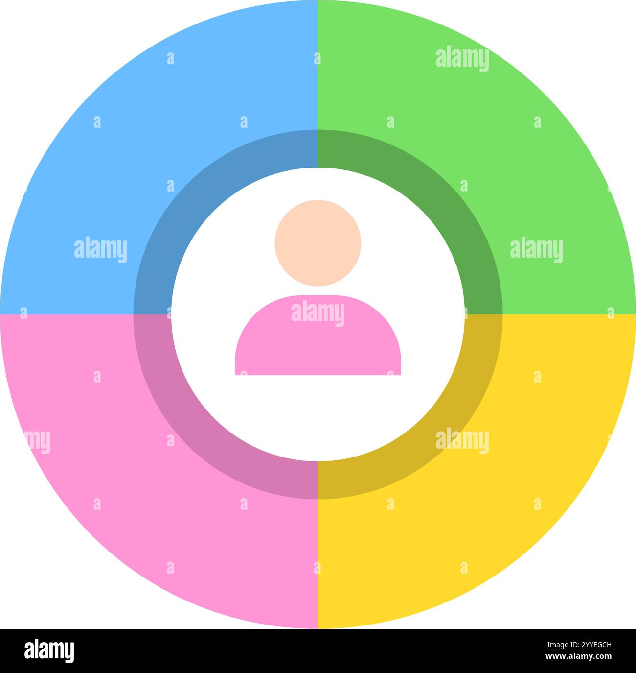 Audience segmentation, a flat color vector element, forms the basis of ...