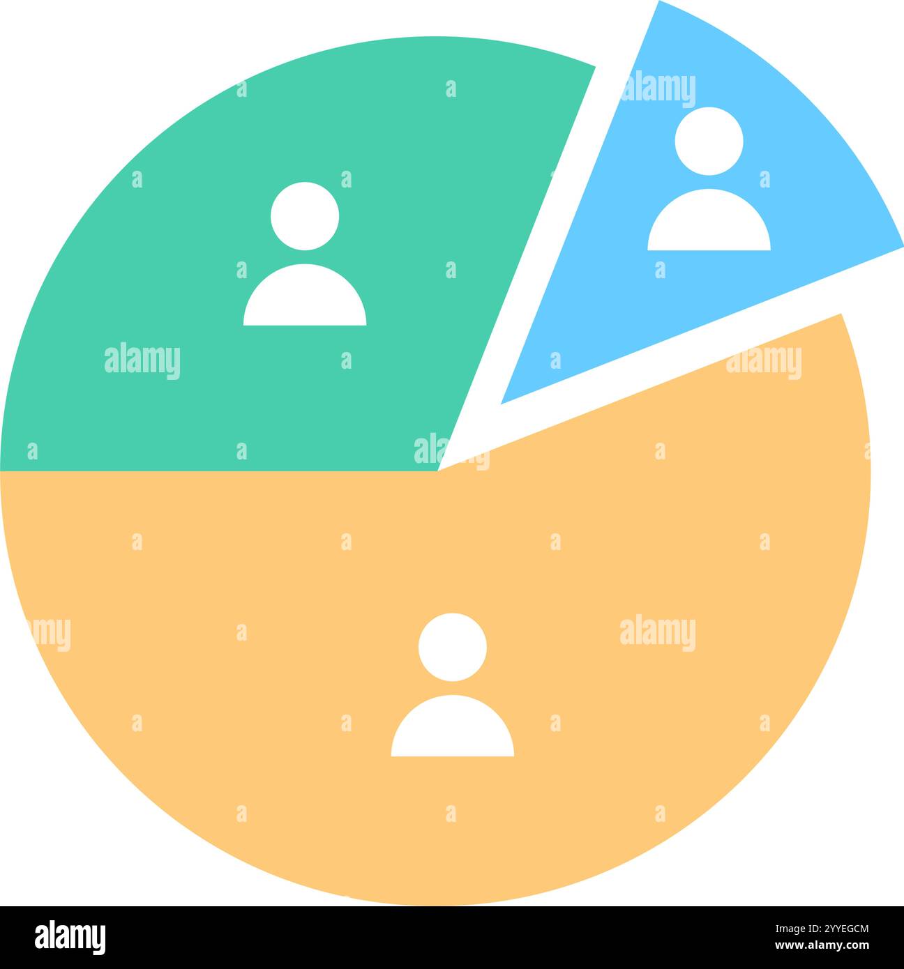 Audience segmentation, a flat color vector element, forms the basis of ...