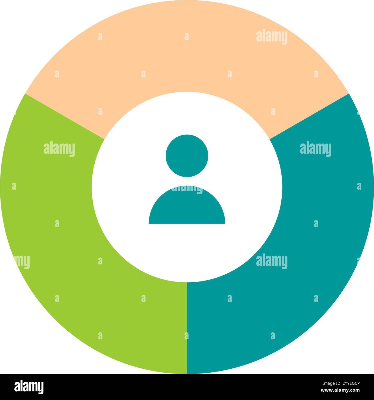 Audience segmentation, a flat color vector element, forms the basis of ...