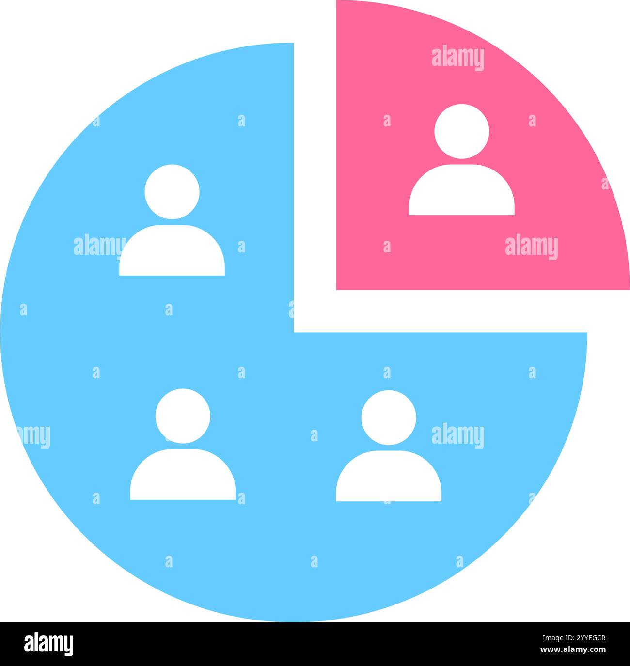 Audience segmentation, a flat color vector element, forms the basis of ...
