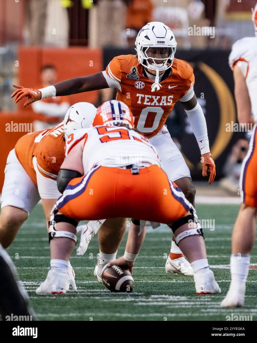 Dec 21, 2024. Anthony Hill Jr #0 of the Texas Longhorns in action vs ...
