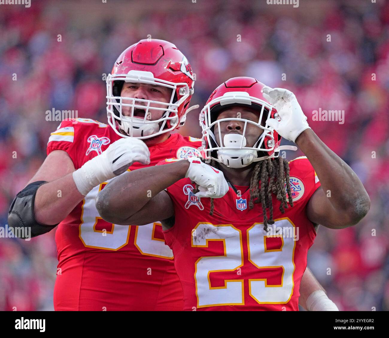Kansas City, United States. 21st Dec, 2024. Kansas City Chiefs running ...