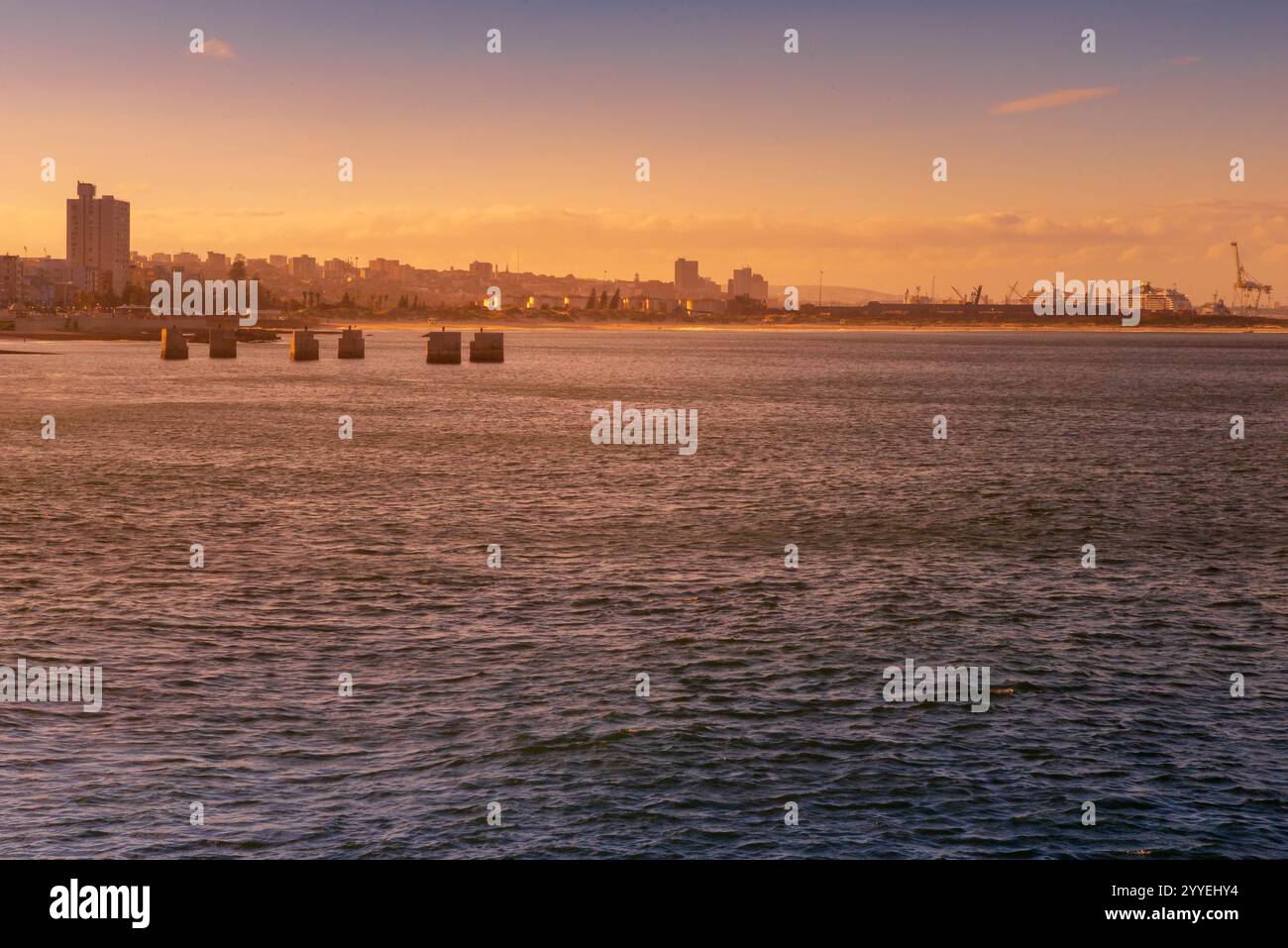 Port Elizabeth Pier at sunset Stock Photo - Alamy