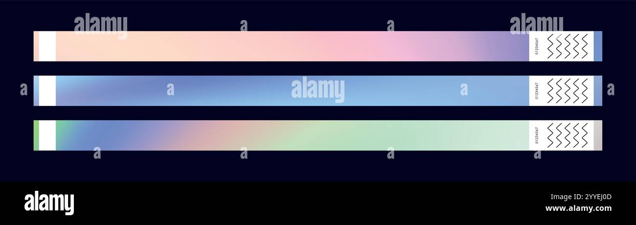 Festival wristband mockup for events and concerts. Paper bracelet ...