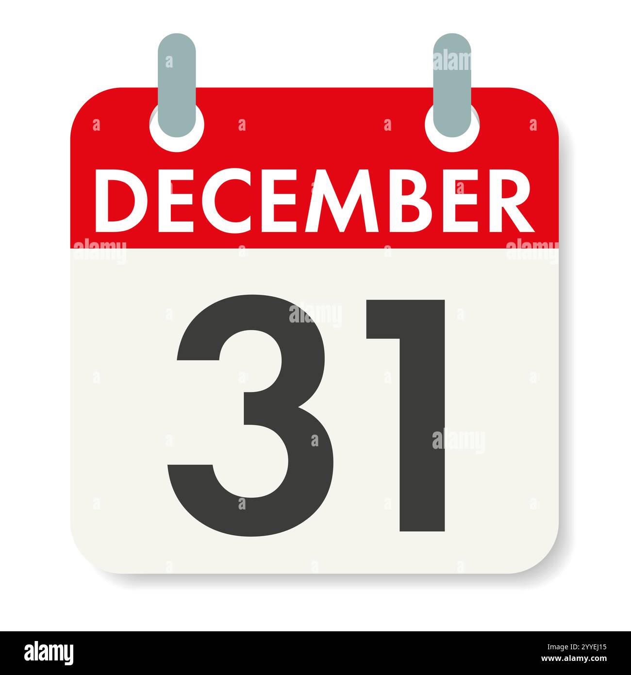 December 31. New Year Eve. Calendar sheet. Holiday date. Vector ...