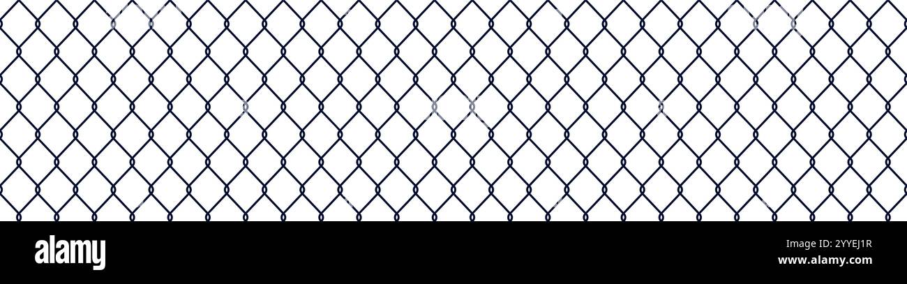 Seamless wire mesh pattern with metal grid and chain links. Steel ...