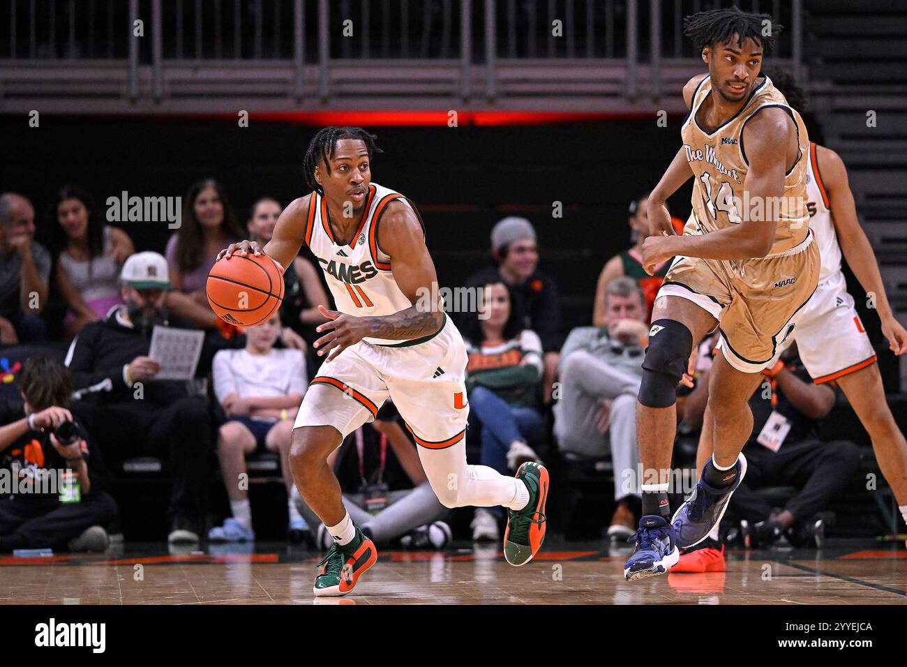 CORAL GABLES, FL - DECEMBER 21: Miami guard A.J. Staton-McCray (11 ...