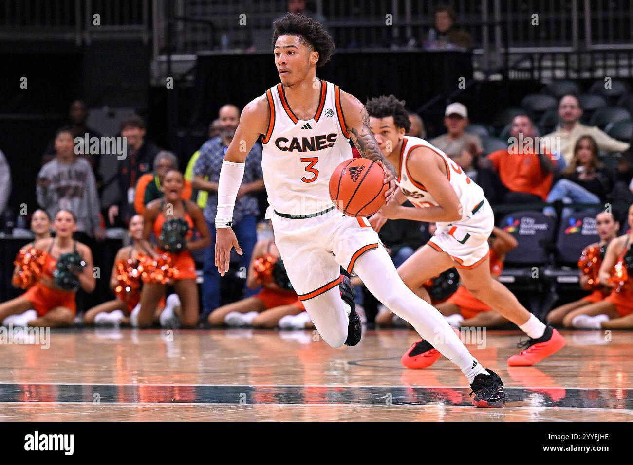 CORAL GABLES, FL - DECEMBER 21: Miami guard Jalil Bethea (3) drives to ...