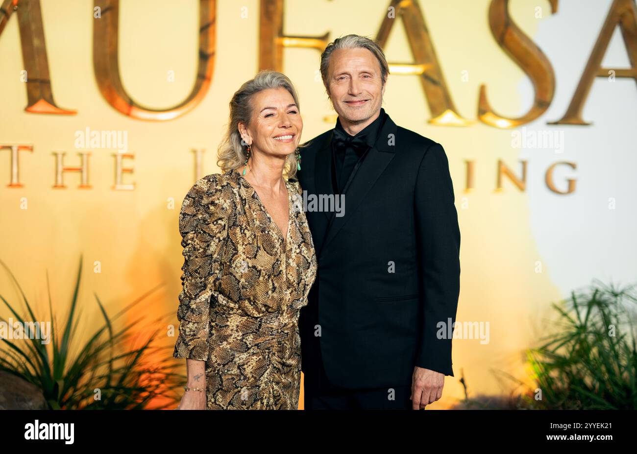 LONDON, ENGLAND - DECEMBER 10: Hanne Jacobsen and Mads Mikkelsen attend ...