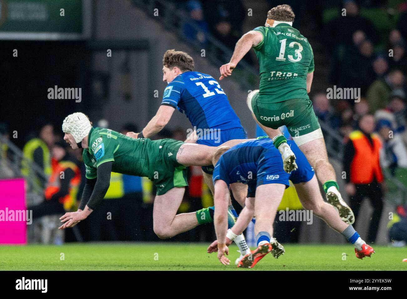 Dublin, Ireland. 22nd Dec, 2024. Mack Hansen of Connacht looks on the ...