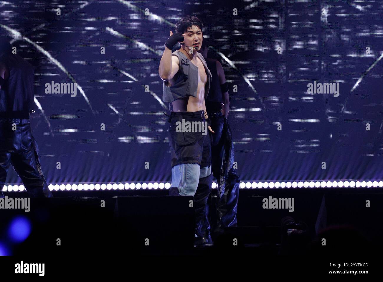 Miami, United States. 21st Dec, 2024. Wonho performs on stage during ...