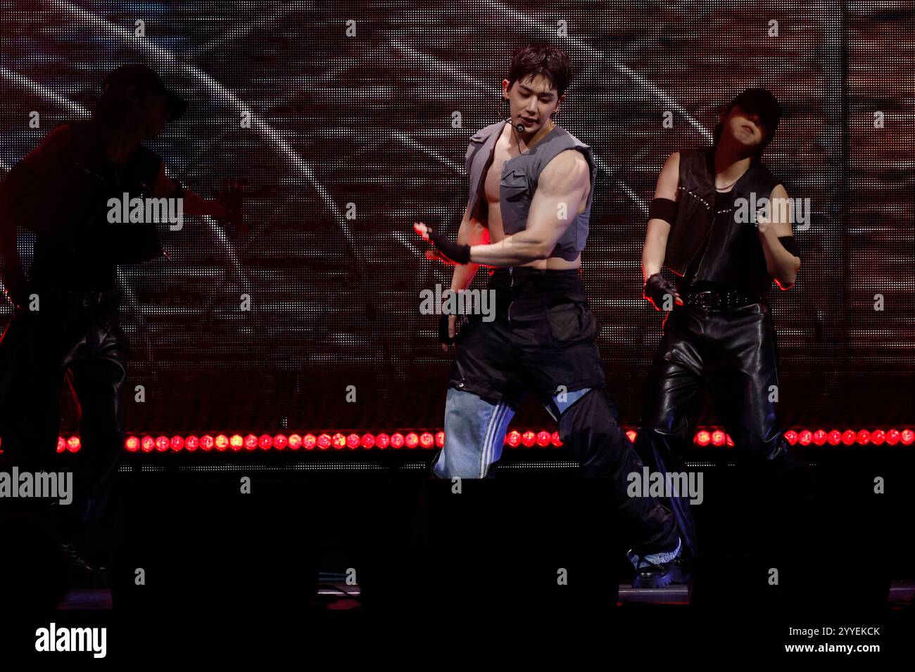 Miami, United States. 21st Dec, 2024. Wonho performs on stage during ...