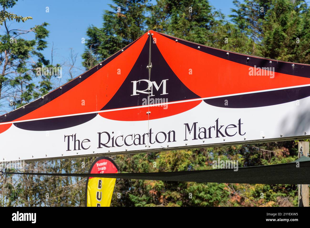The Riccarton Sunday Market sign at Riccarton Park Racecourse ...
