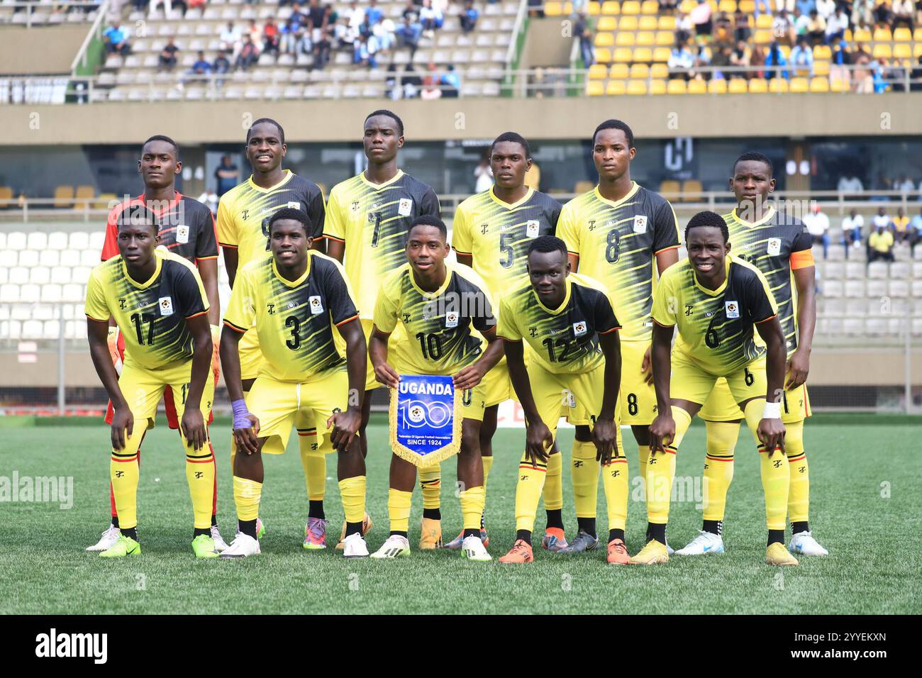 Kampala, Uganda. 21st Dec, 2024. Players of Uganda pose for a group ...