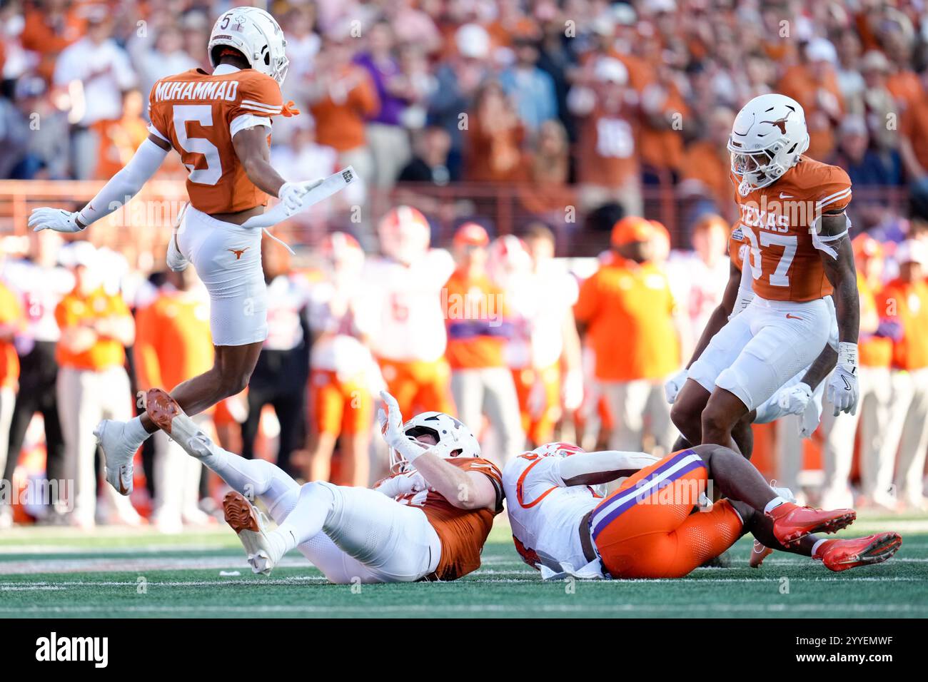 Austin, Texas, USA. 21st Dec, 2024. Clemson wide receiver Adam Randall ...