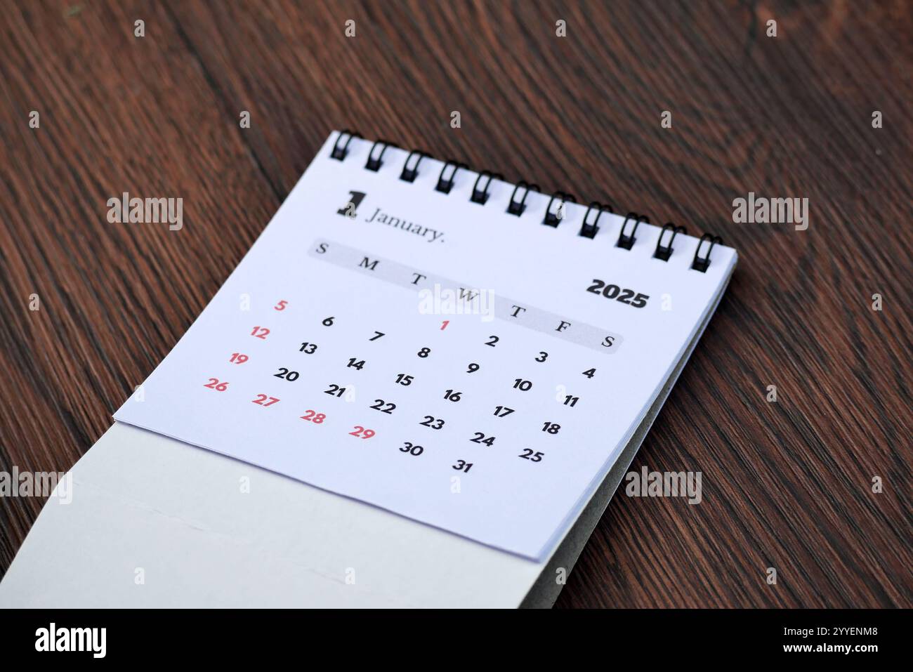 A January 2025 desk calendar for the organizer to plan and reminder on ...