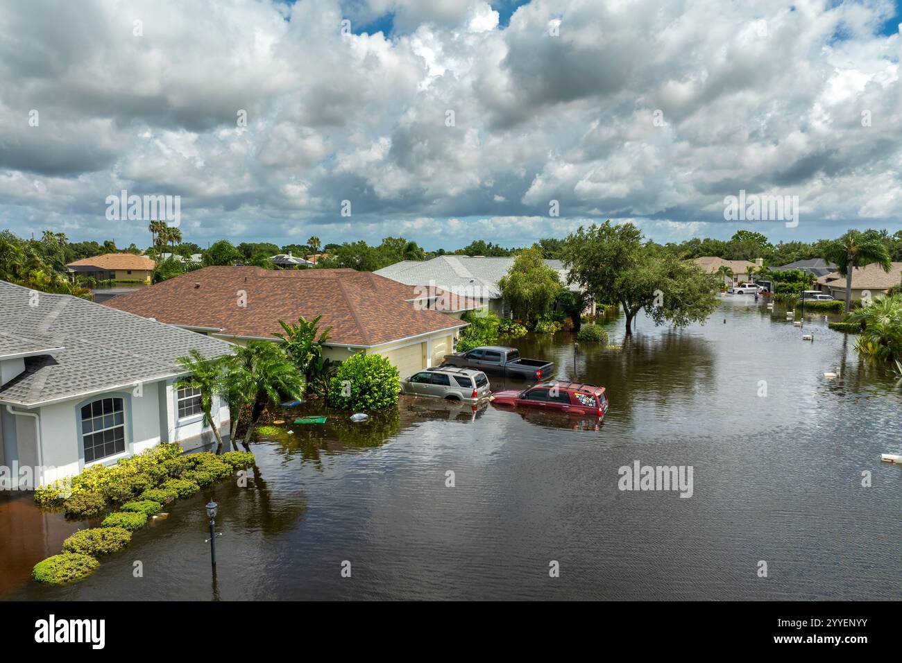 Flooding in Florida caused by tropical storm from hurricane rainfall ...