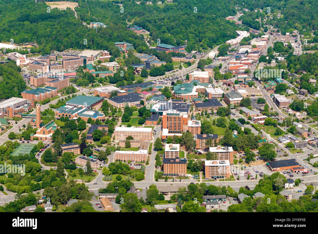 Historical American town Boone North Carolina Appalachian mountains ...