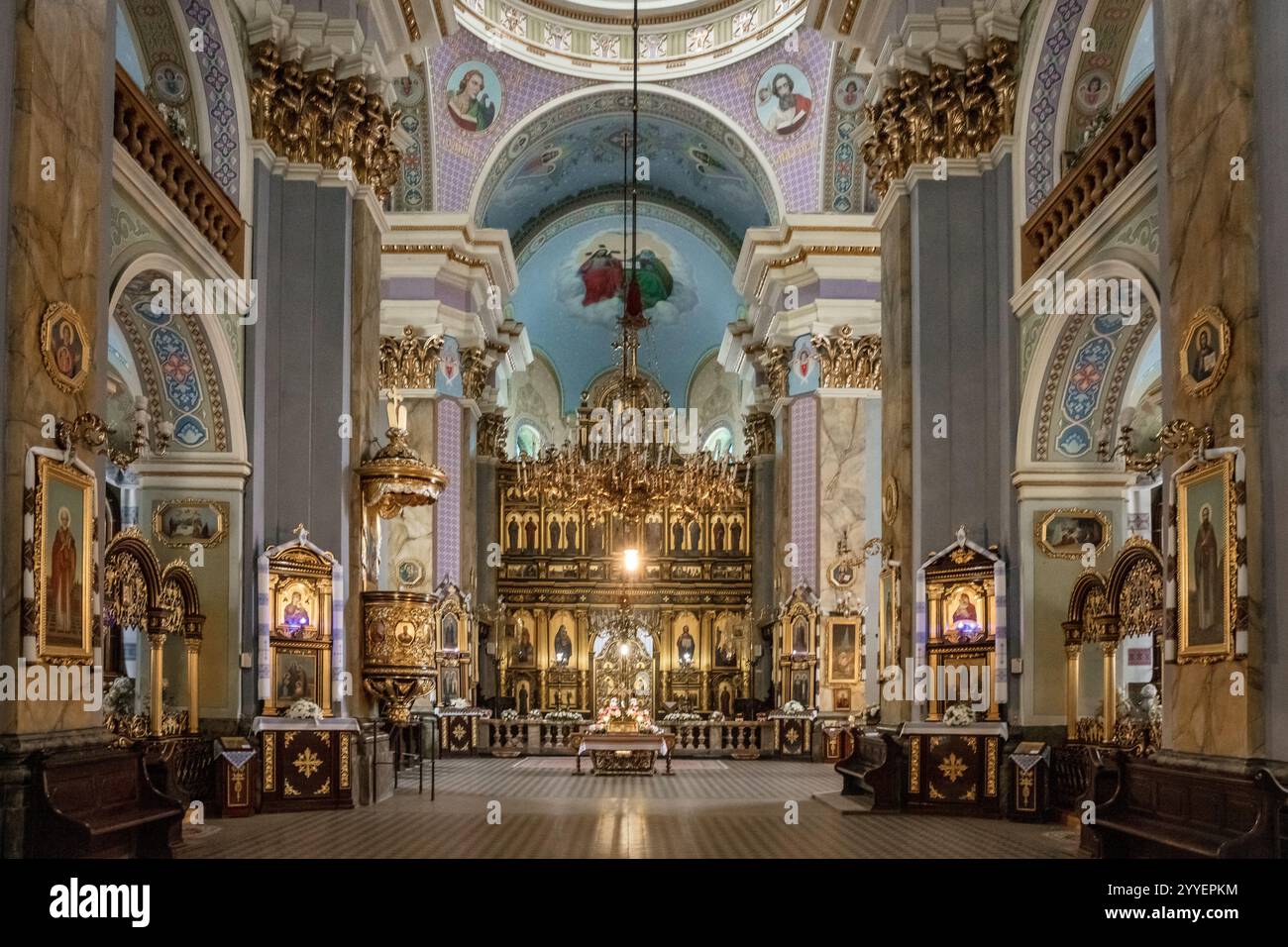 The church is very large and has many beautiful decorations. The inside ...